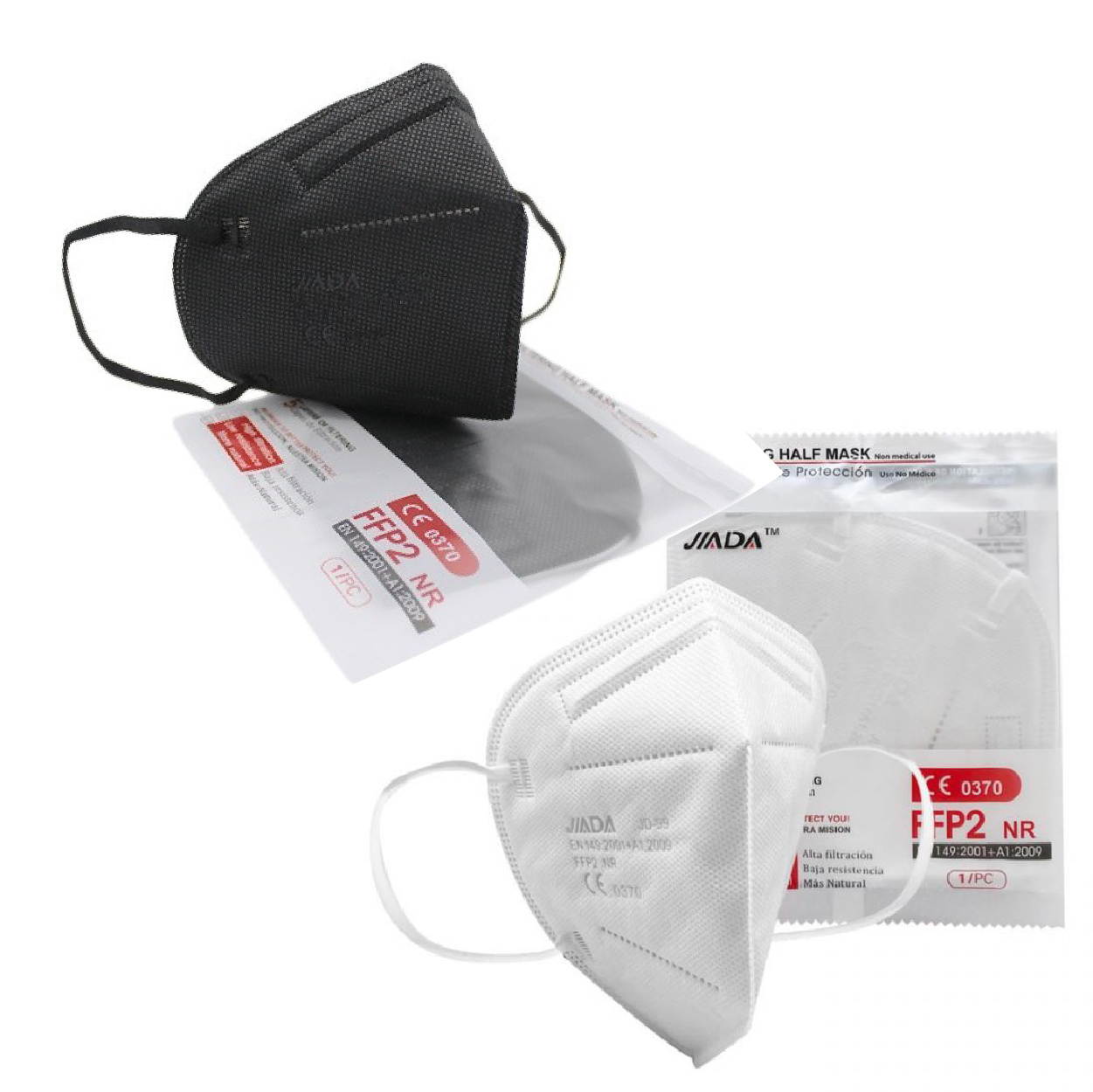FFP2 | JIADA | NEGRO O BLANCO | CAD: 07/2025 | Global Medics