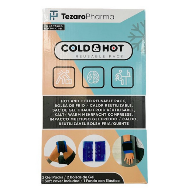 Pack de 2 Bolsas de Gel Frío y Calor Reutilizables (26 x 15 cm) con ...